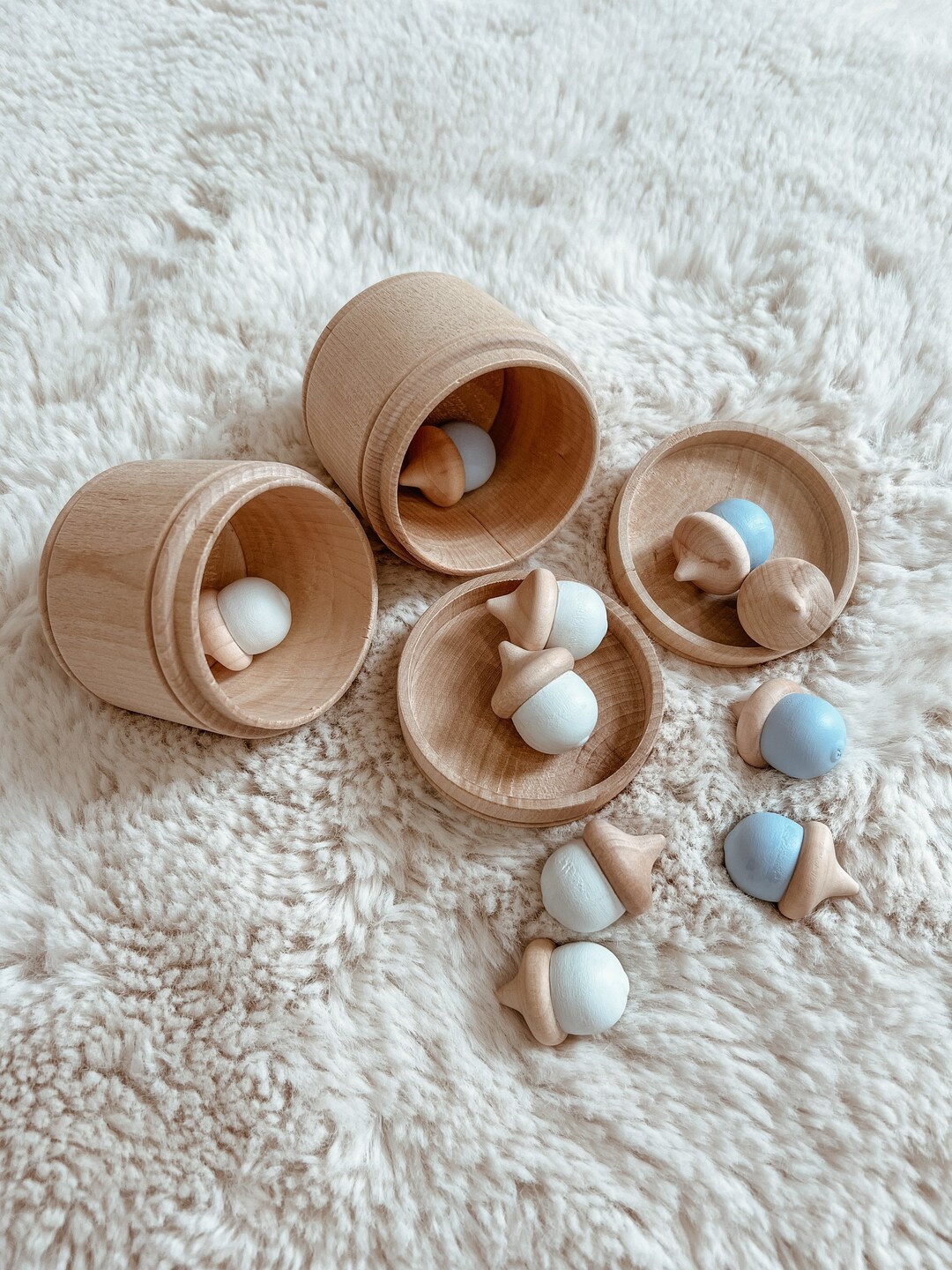 Wooden Acorns, Open Ended Play, Loose Parts Play, Montessori Toys, Math ...