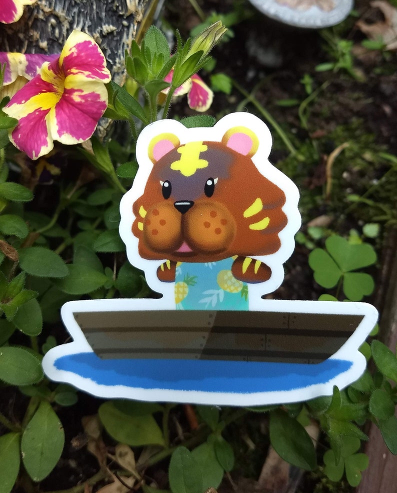 Bangle in a Boat Animal Crossing Sticker - Etsy