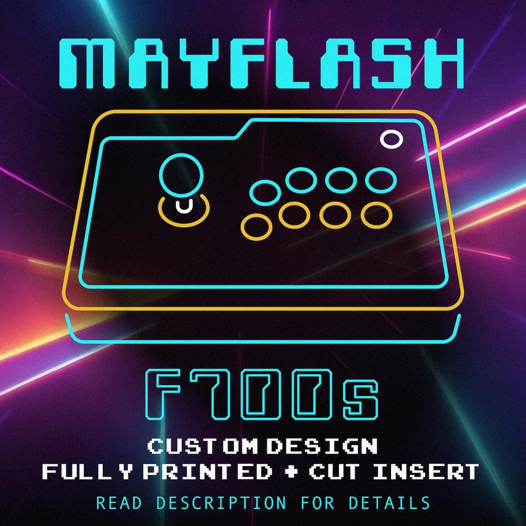 Mayflash F700s Custom Insert - Arcade Joystick - PRINTED & CUT INSERT ...