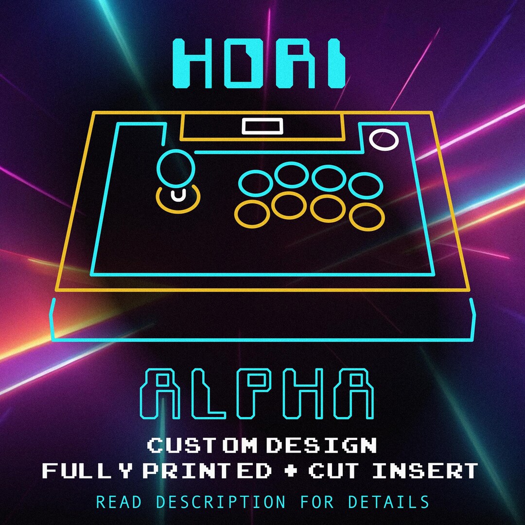 Hori Alpha Xb | Ps Custom Insert - Arcade Joystick - PRINTED & CUT ...