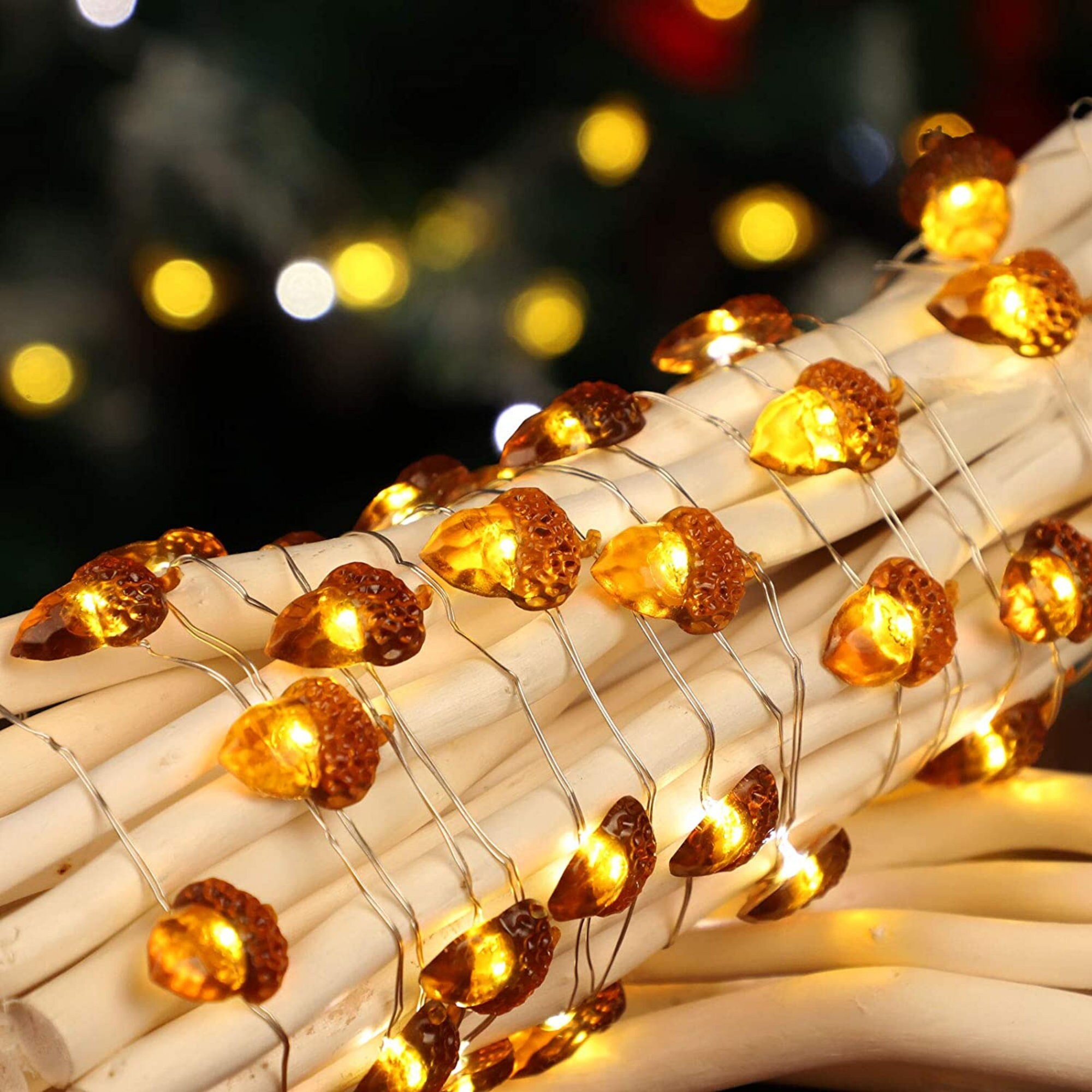 Garland Autumn Acorn Fall String Lights Thanksgiving Harvest | Etsy