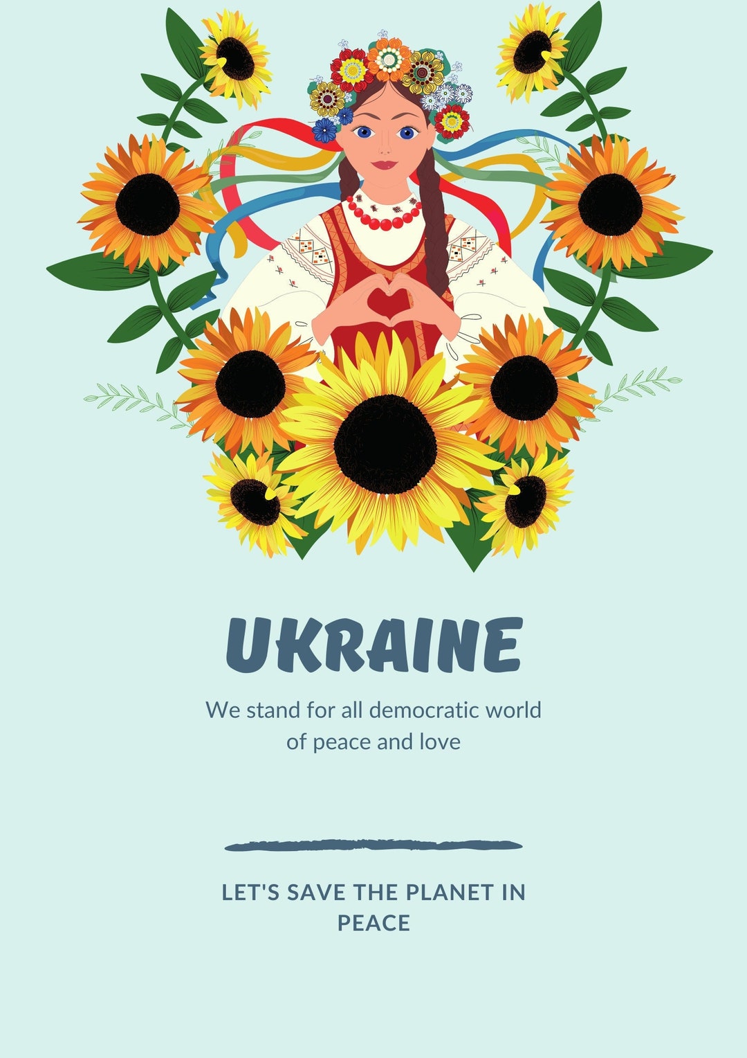 Stand With Ukraine Stand With Ukrainians Ukraine Card PNG - Etsy