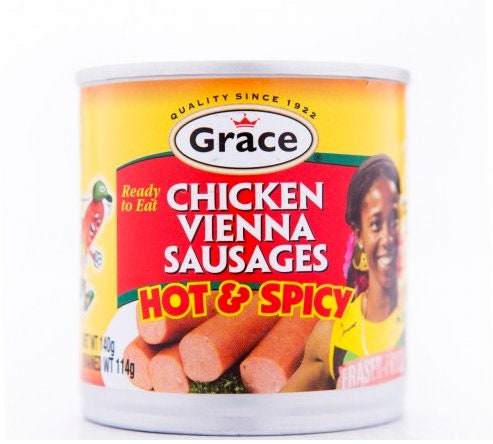 3 Cans Grace Vienna Sausage Chicken, Jerk, Hot & Spicy - Etsy