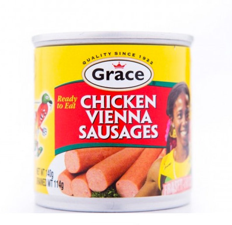 3 Cans Grace Vienna Sausage Chicken, Jerk, Hot & Spicy - Etsy