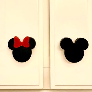 Mickey Mouse and Minnie Mouse Drawer Knobs/handles for - Etsy