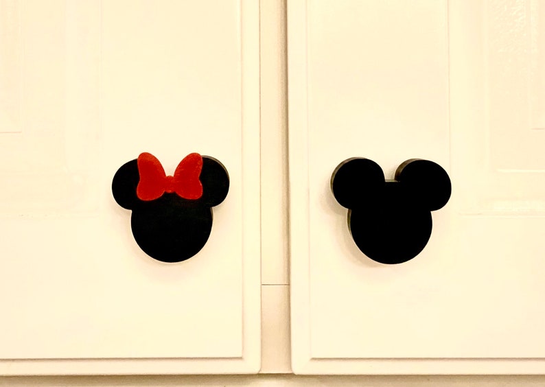 Mickey Mouse and Minnie Mouse Drawer Knobs/handles for | Etsy UK