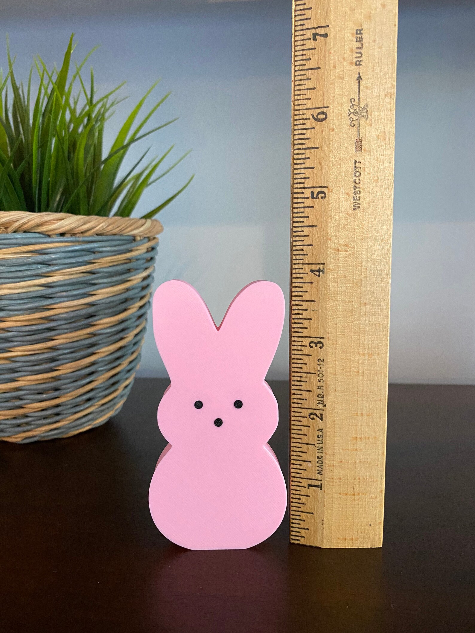 3D Printed Easter Bunny Peep Decor With Tail - Etsy