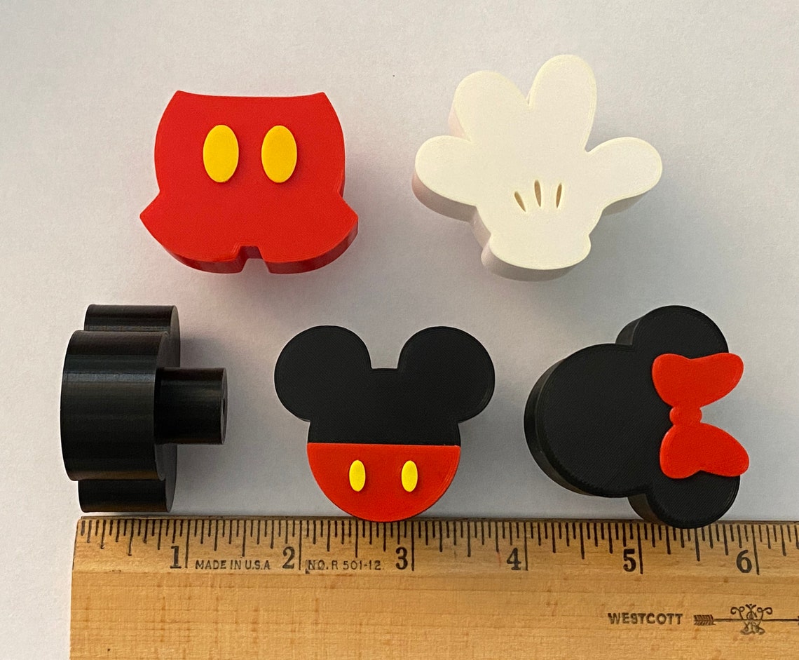 Mickey Mouse and Minnie Mouse Drawer Knobs/handles for | Etsy UK