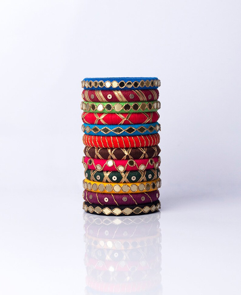 Taashacraft Mirror Work and Gotapatti Bangles - Etsy