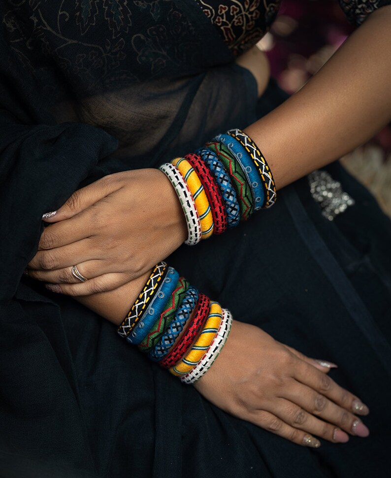 Taashacraft Kantha Work Bangles - Etsy