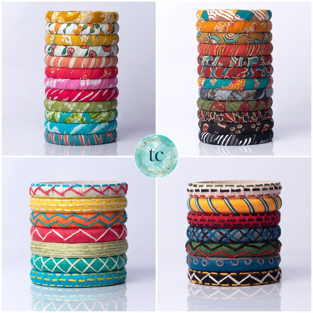 Taashacraft Kantha Work Bangles - Etsy