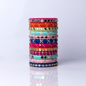 Taashacraft Mirror Work and Gotapatti Bangles - Etsy
