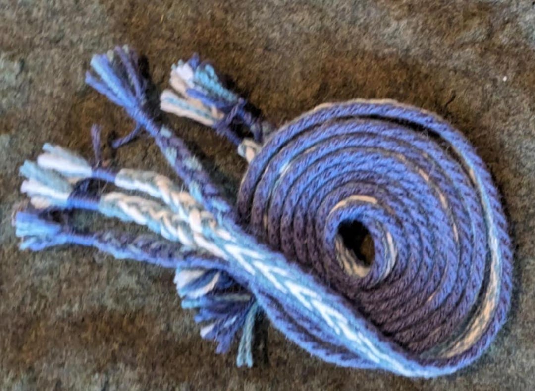 Kaupang Viking Tablet Weaving Blue, White and Teal Wool, Belt - Etsy