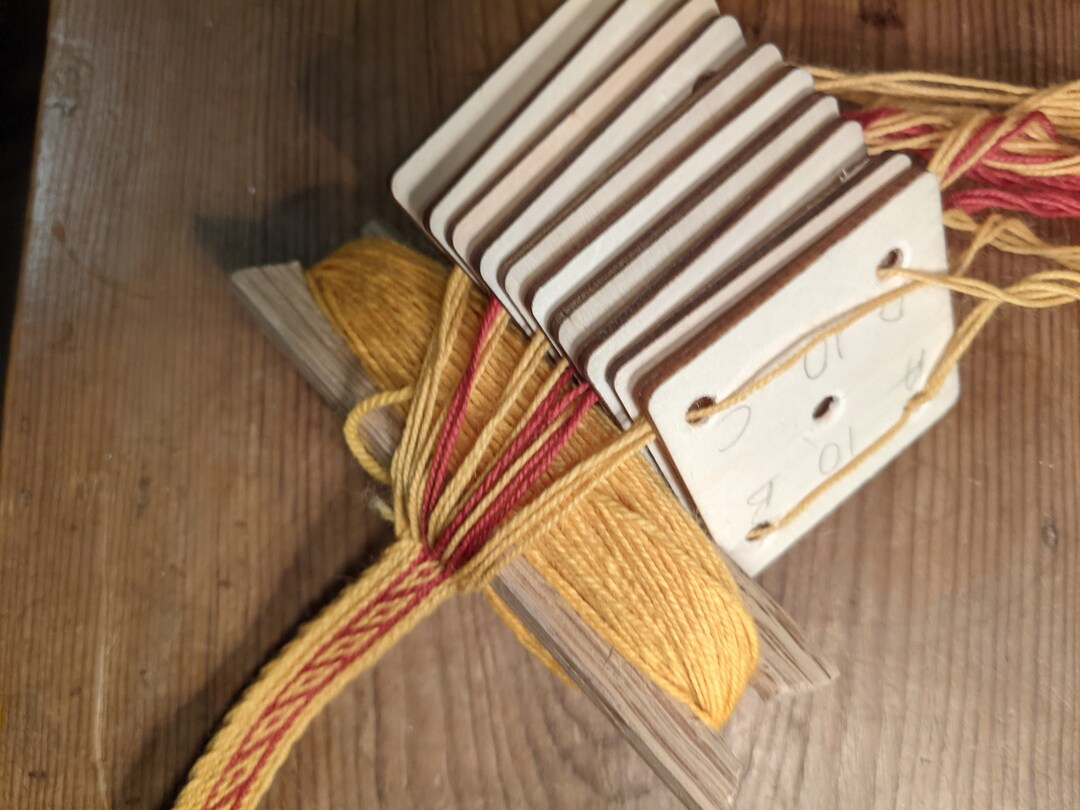 Oseberg Viking Tablet Weaving Kit, Wooden Tablets and Shuttle, Full ...