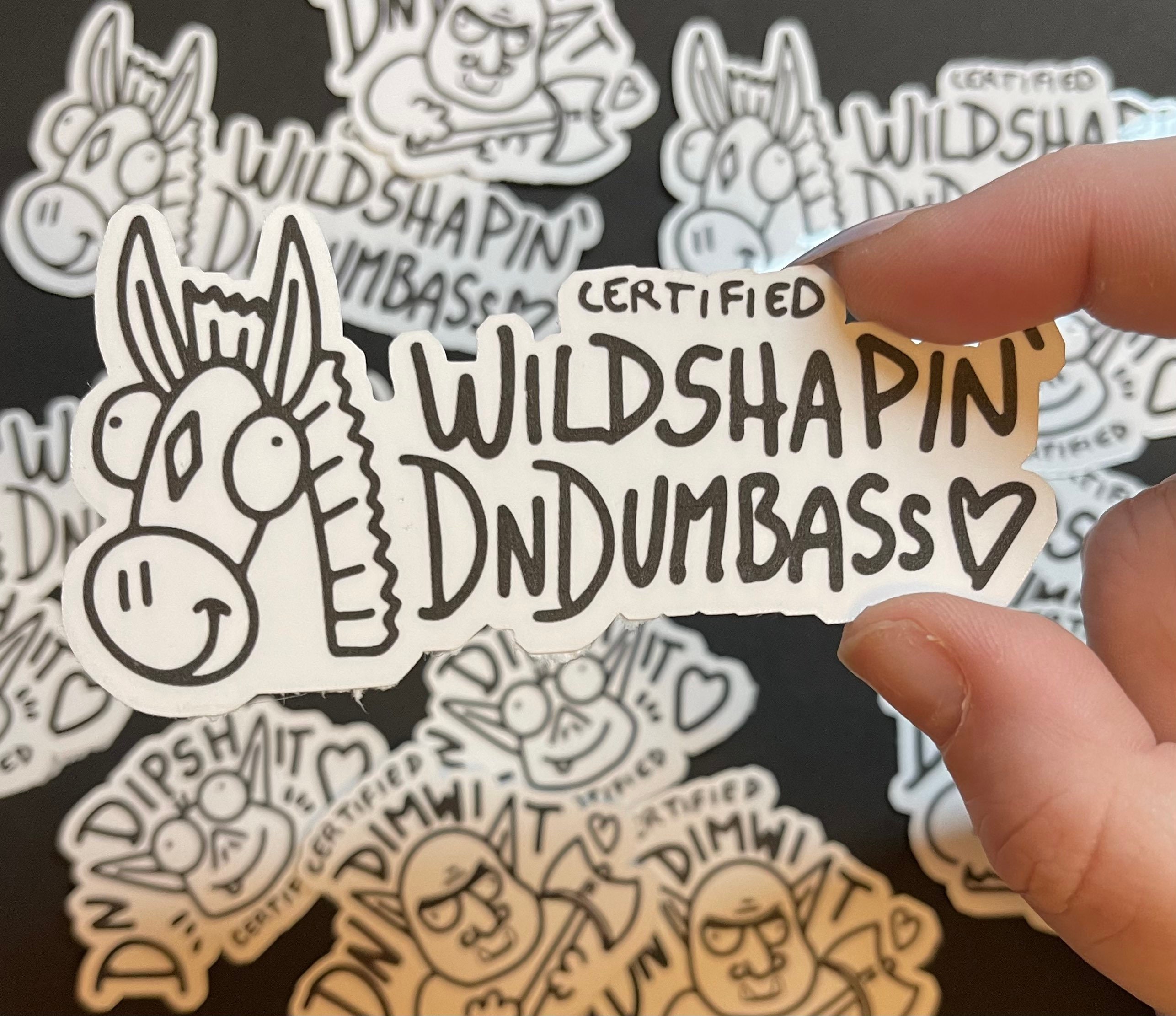 Dndumbass Dnd TTRPG Funny Druid Vinyl Glossy Sticker - Etsy