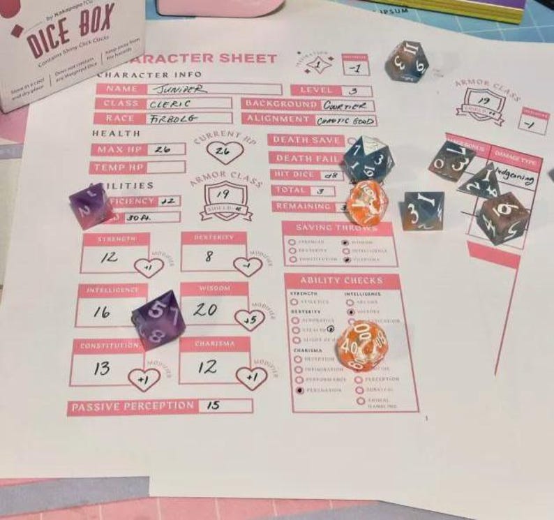 Chaotic Gothic Dnd 5e Character Sheet (A5 & LETTER) - Printable and ...