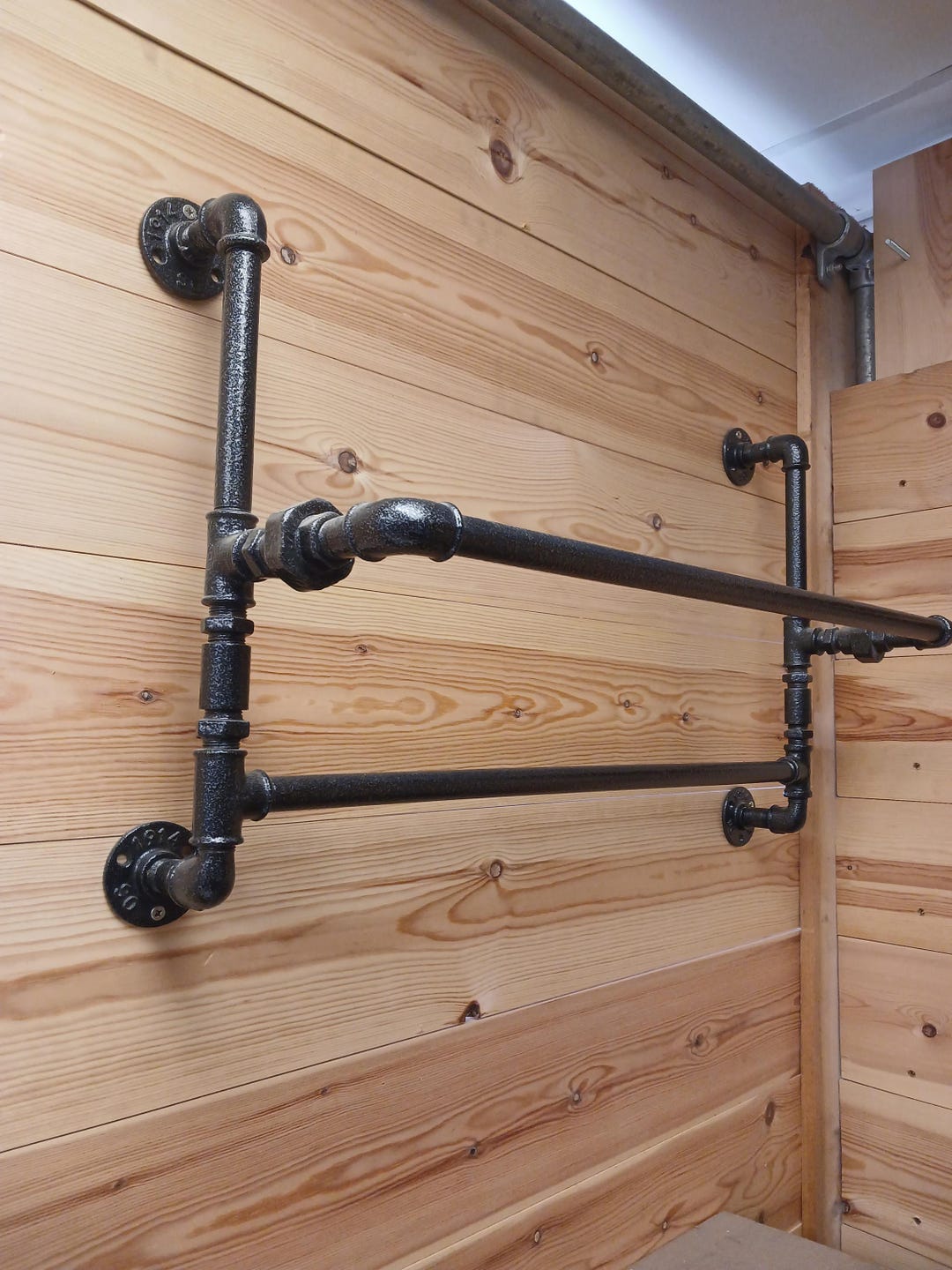 Industrial Pipe Towel Rack/ Handmade/ Farmhouse Bathroom Towel Holder ...