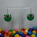 Frog With Pink Cheeks Earrings Spring Themed Polymer Clay Earrings Frog ...
