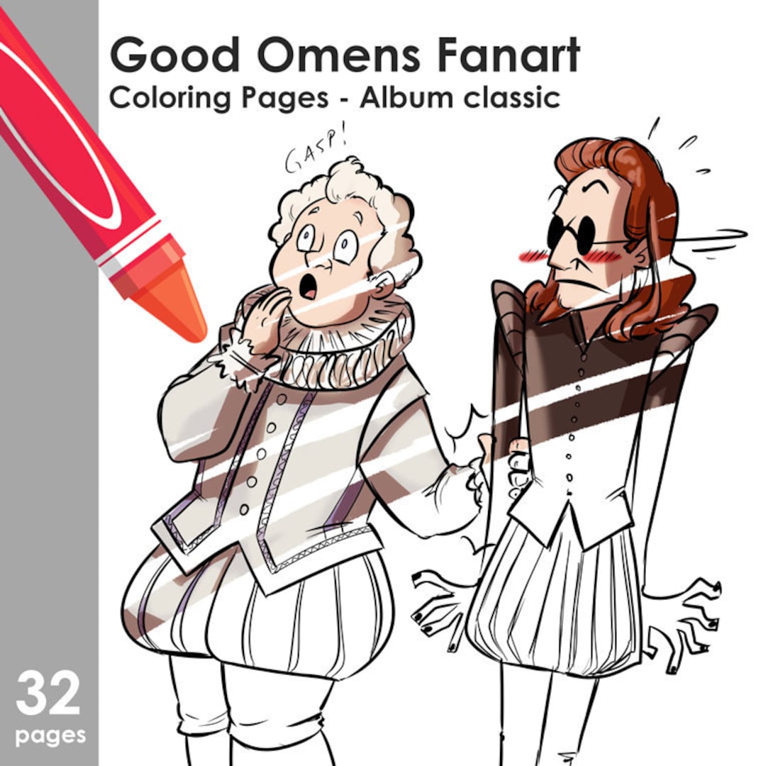 Good Omens Fanart - Coloring Book - Classical Omens - Etsy