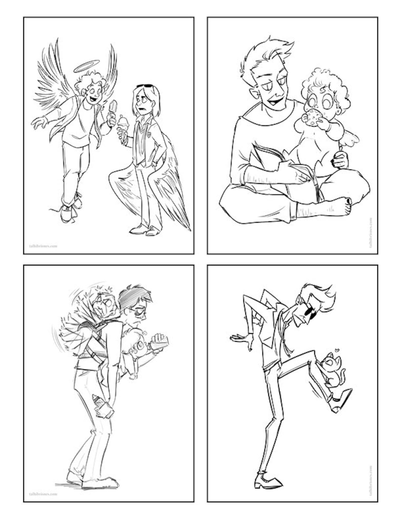 Good Omens Fanart - Coloring Book - Babies, Kids and Animals - Etsy