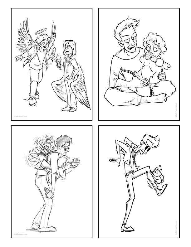 Good Omens Fanart - Coloring Book - Babies, Kids and Animals - Etsy