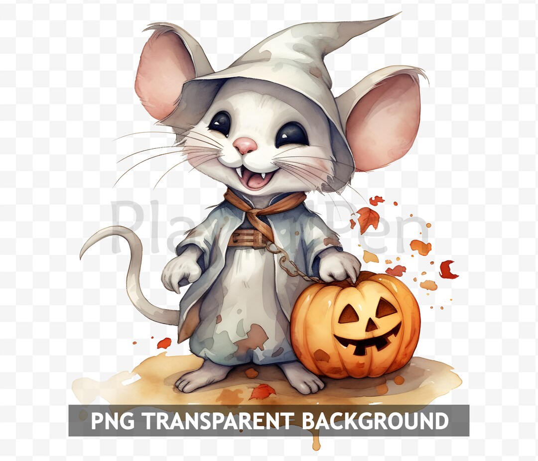 Cute Witch Mouse Clipart PNG Commercial Use Adorable Mouse - Etsy