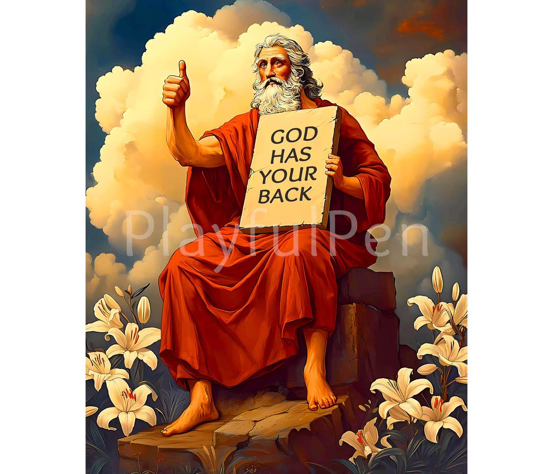 God Quote Wall Art Printable, God Has Your Back, Moses Sayings About ...