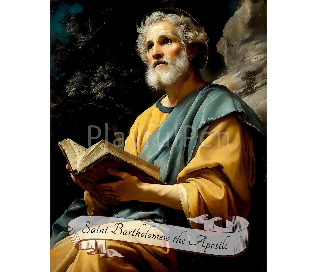Saint Bartholomew the Apostle Printable Wall Art Print, Digital ...