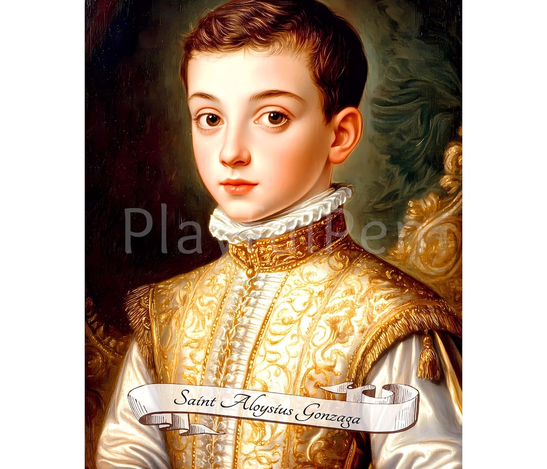 St Aloysius Gonzaga Printable Wall Art, Saint Aloysius Catholic Poster ...