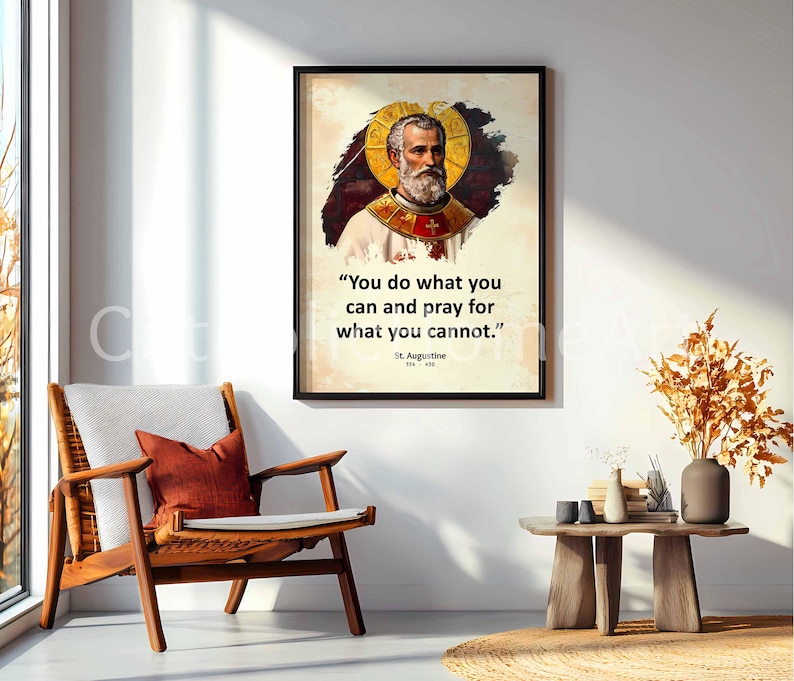St Augustine Quote Printable Wall Art, Saint Augustine of Hippo Quotes ...