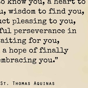 St Thomas Aquinas Quote Wall Art Printable, Saint Thomas Prayer, Saints ...