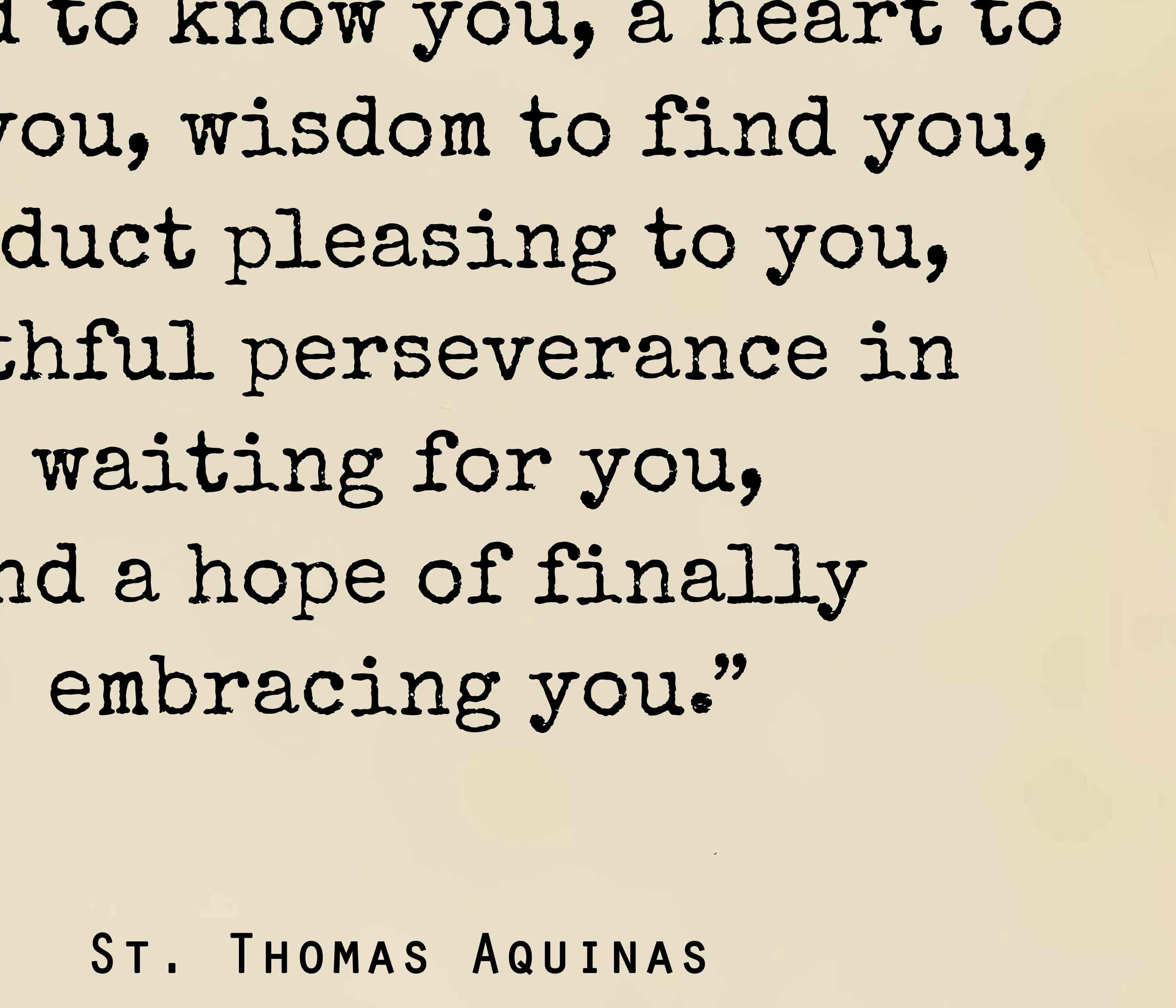 St Thomas Aquinas Quote Wall Art Printable, Saint Thomas Prayer, Saints ...