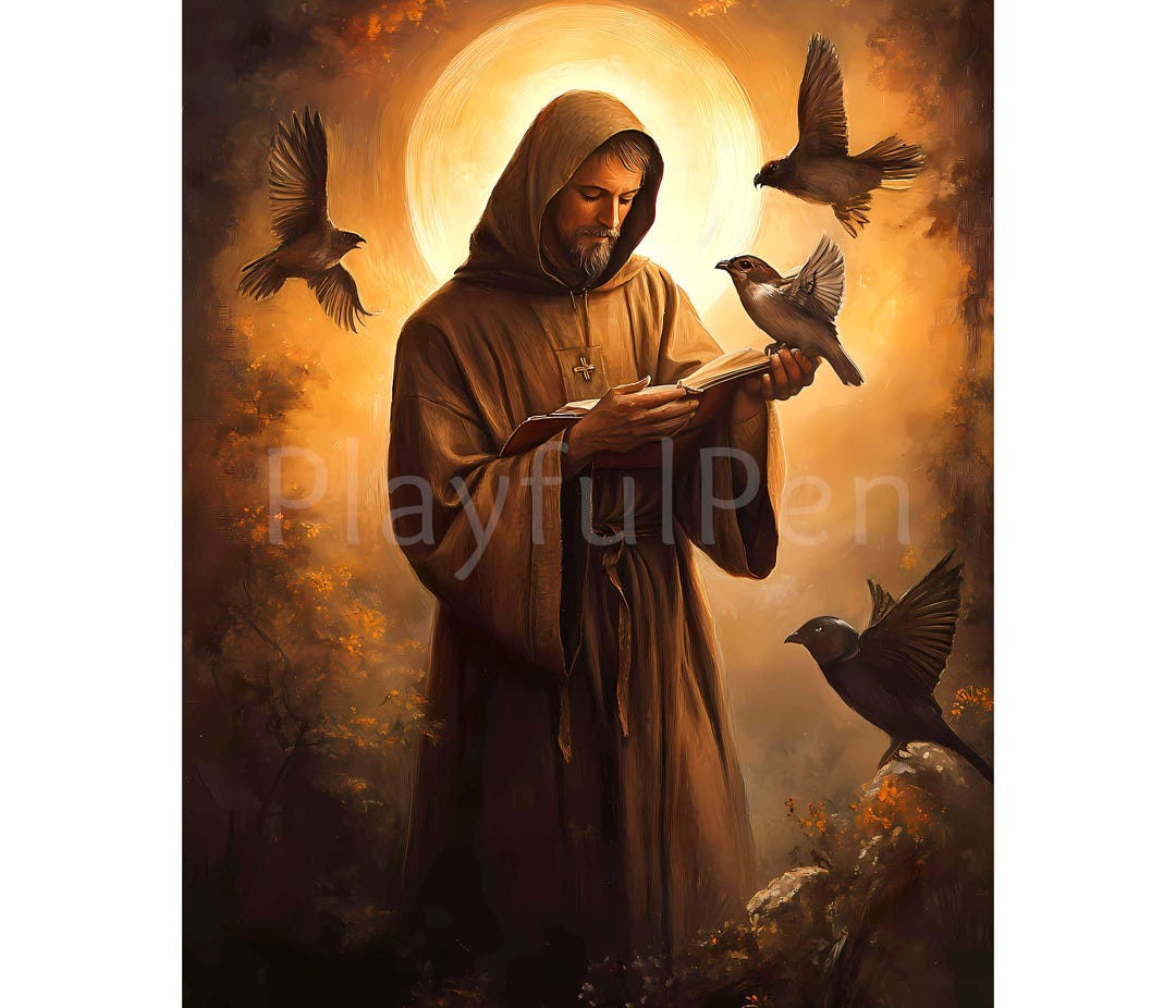 St. Francis of Assisi Wall Art Printable, Digital Download Christian ...