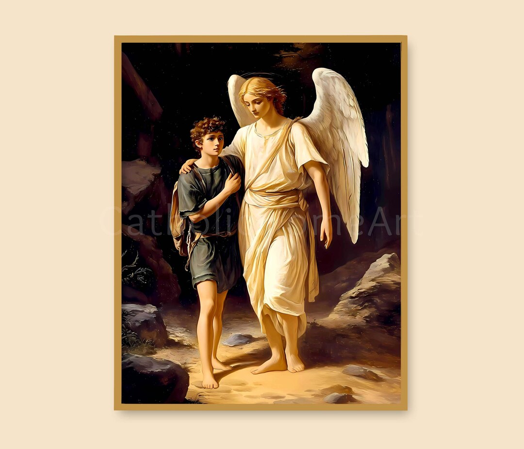 Saint Raphael the Archangel Printable Wall Art, St Rafael Picture ...