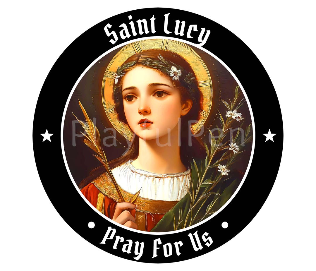 Saint Lucy Clipart PNG, St Lucia of Syracuse Pray for Us Printable Clip ...