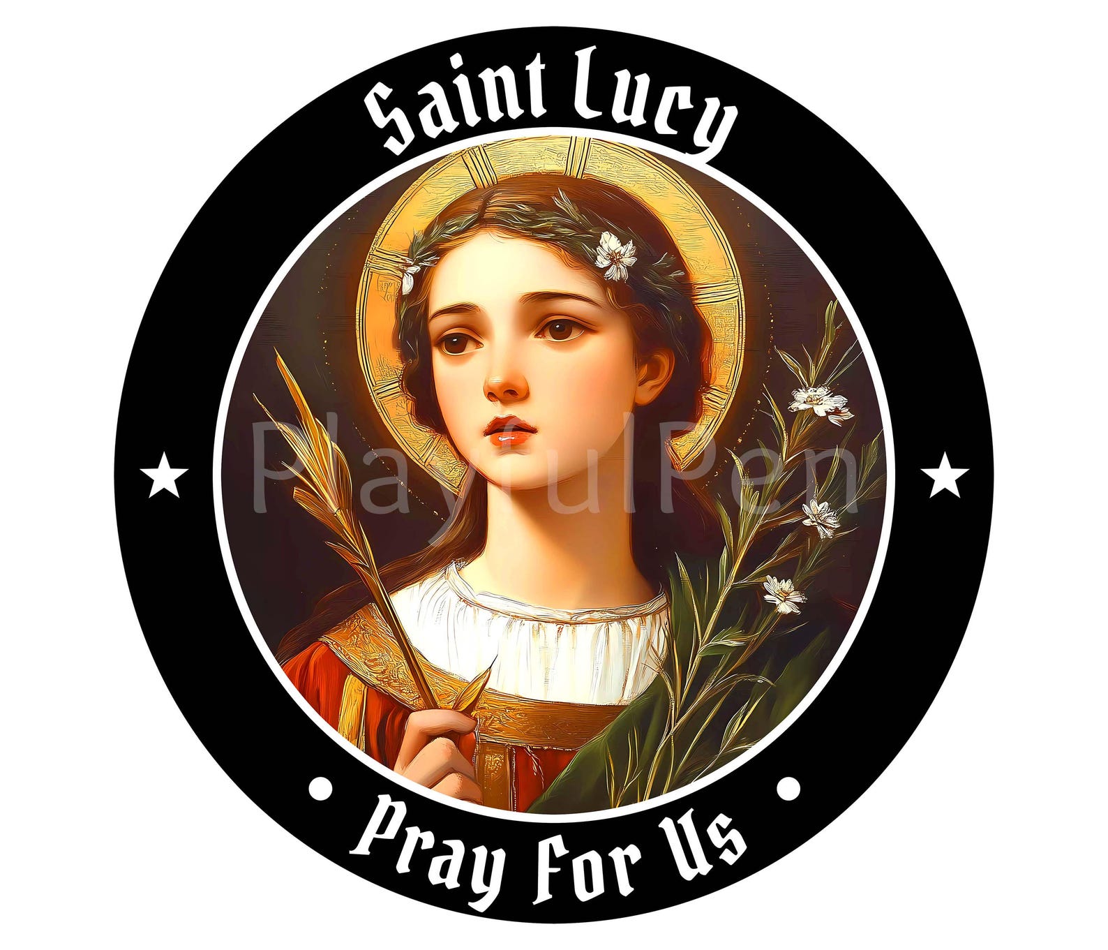 Saint Lucy Clipart PNG, St Lucia of Syracuse Pray for Us Printable Clip ...