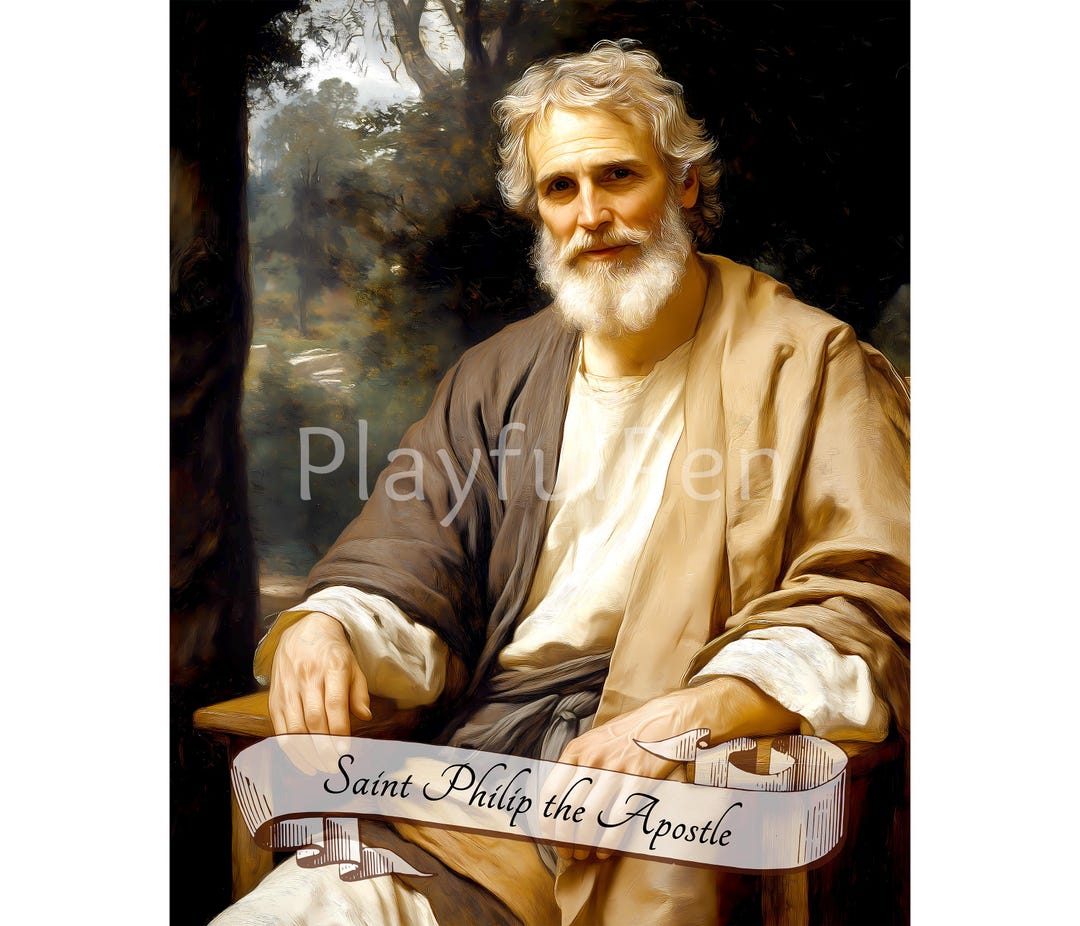 Saint Philip the Apostle Printable Wall Art, Catholic Poster Print ...