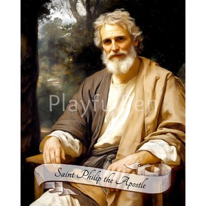 Saint Philip the Apostle Printable Wall Art, Catholic Poster Print ...