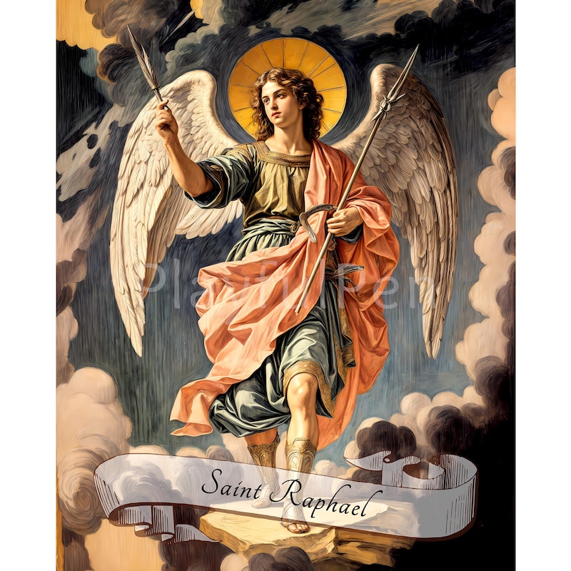 Saint Raphael Svg - Etsy