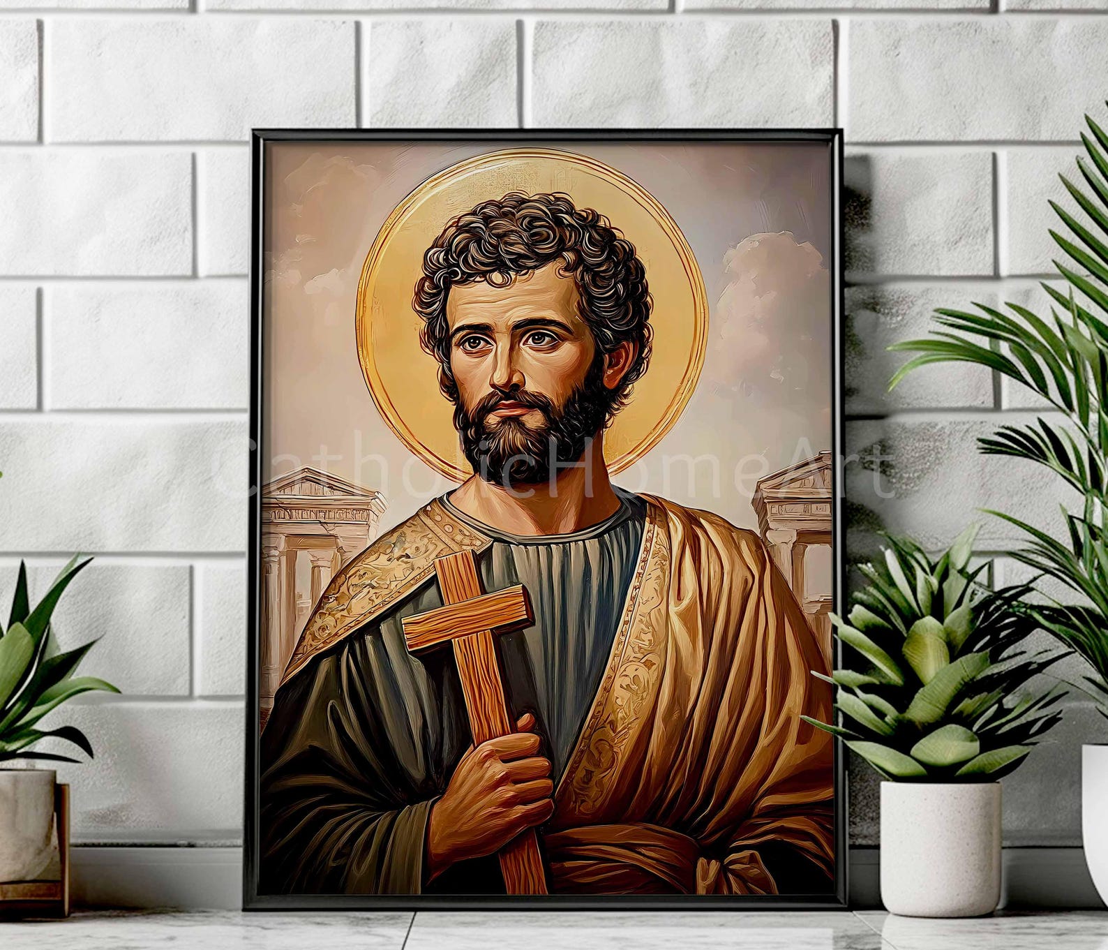 Saint Justin Martyr Printable Wall Art, St Justin the Philosopher Print ...