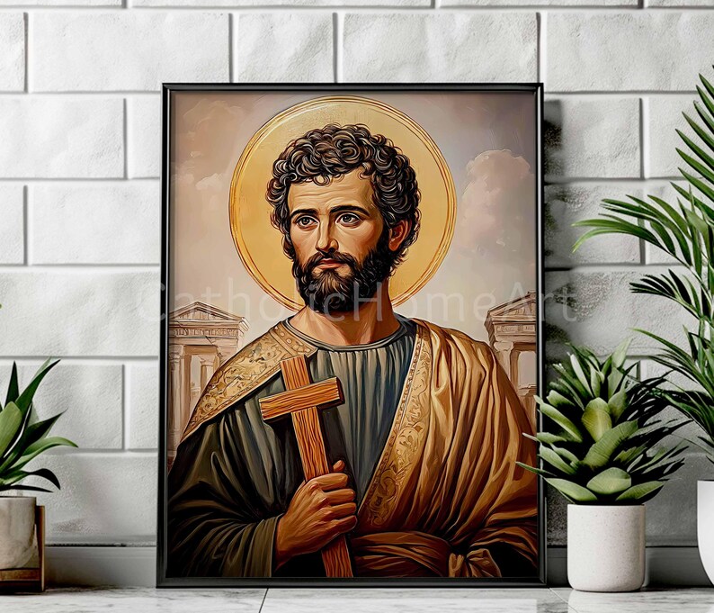 Saint Justin Martyr Printable Wall Art, St Justin the Philosopher Print ...