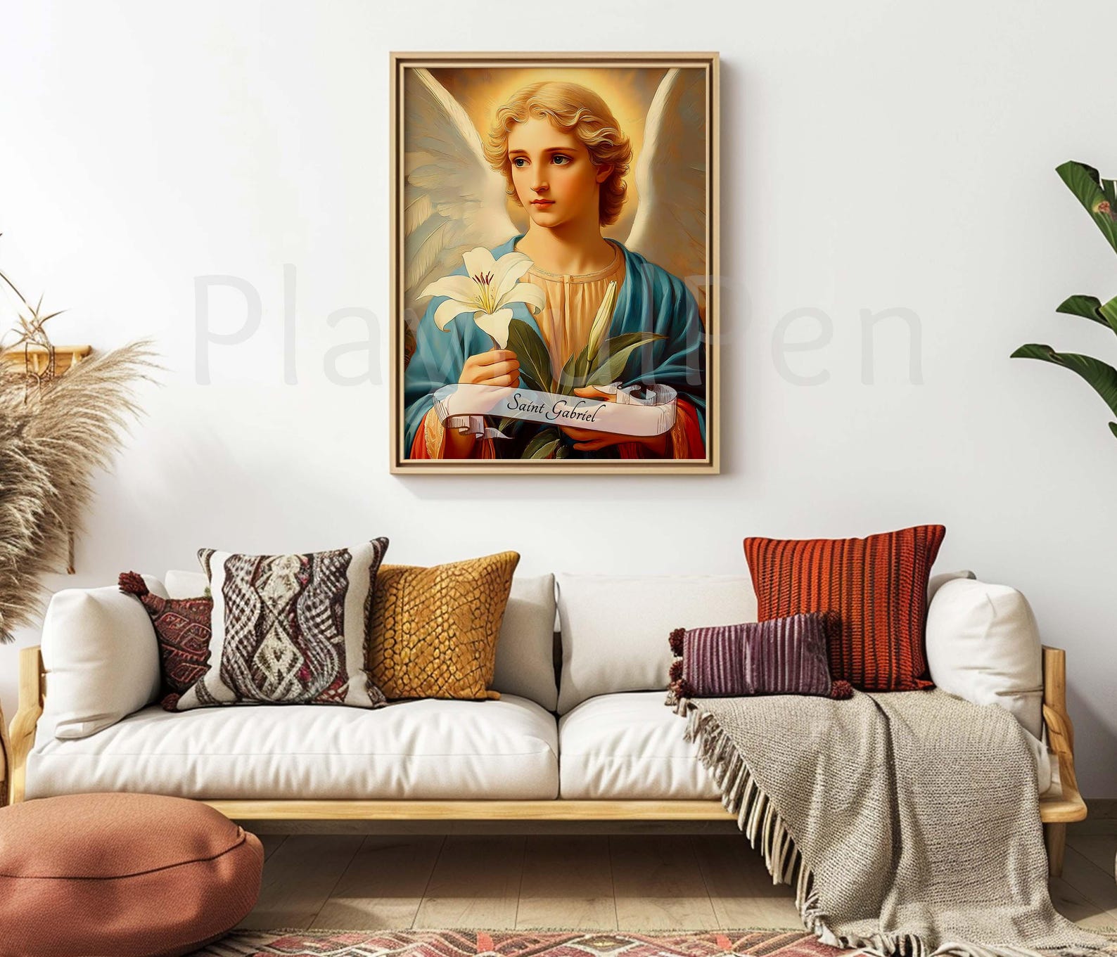 St Gabriel Wall Art Printable, Saint Gabriel the Archangel Picture ...