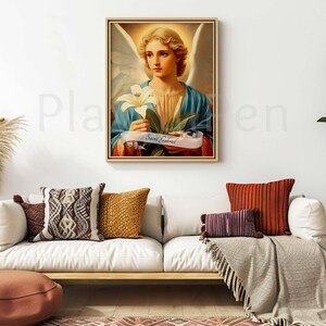 St Gabriel Wall Art Printable, Saint Gabriel the Archangel Picture ...