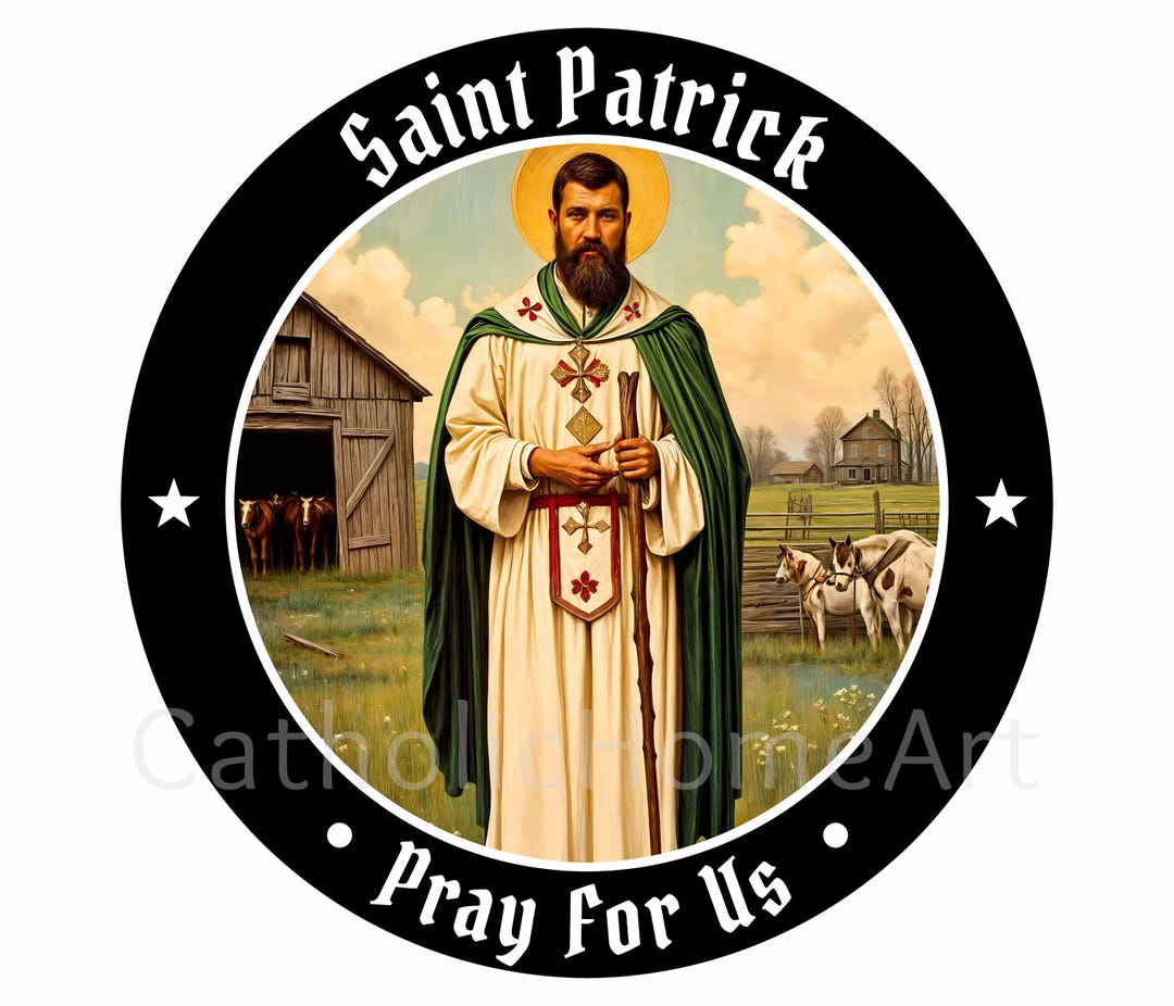St Patrick Clipart PNG, Saint Patrick Pray for Us Printable Clip Art ...
