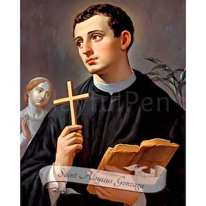 St Aloysius Gonzaga Wall Art Printable, Saint Aloysius Catholic Poster ...