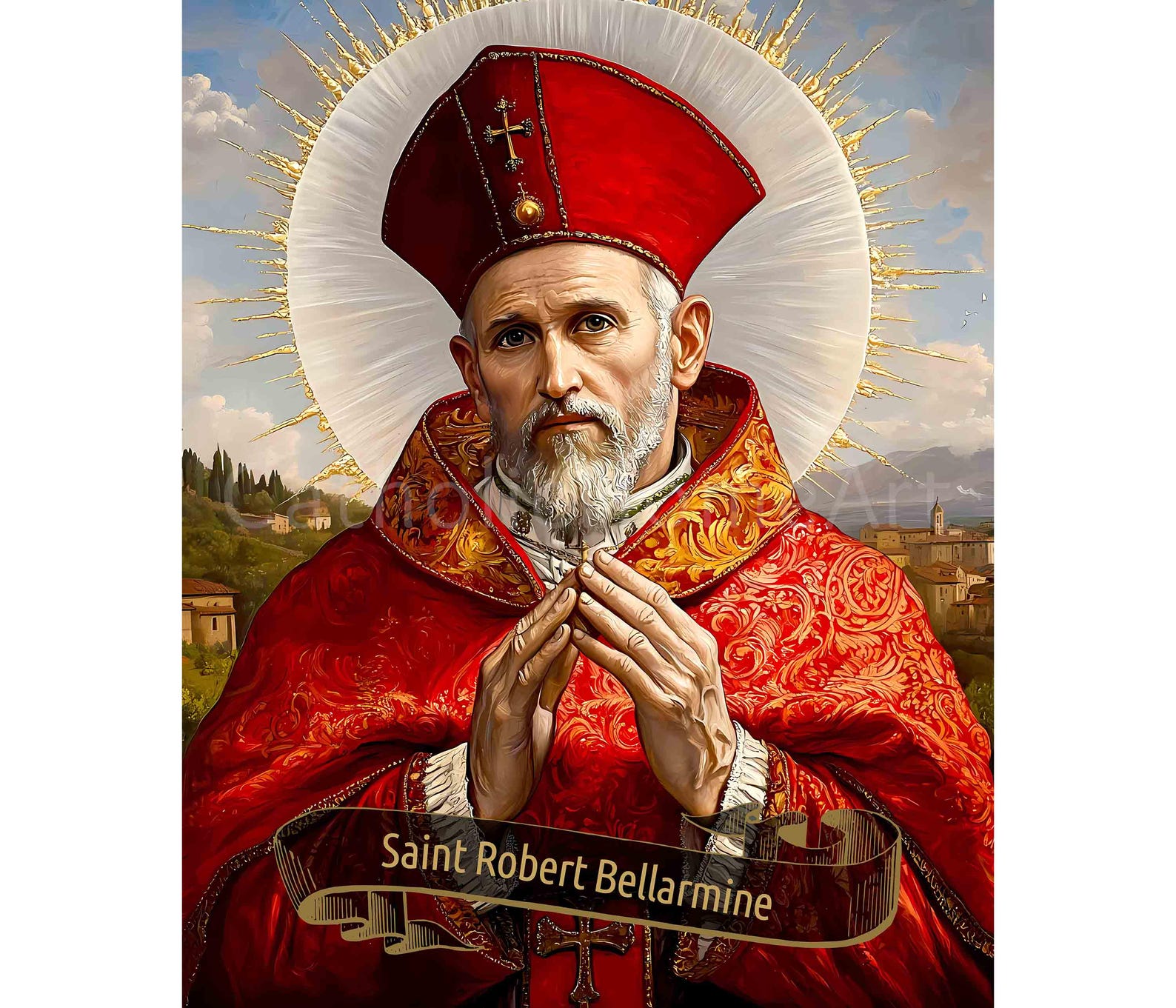 Saint Robert Bellarmine Printable Wall Art, St Bellarmine Poster ...