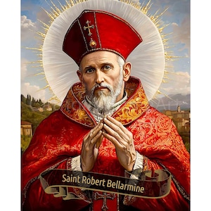 Saint Robert Bellarmine Printable Wall Art, St Bellarmine Poster ...