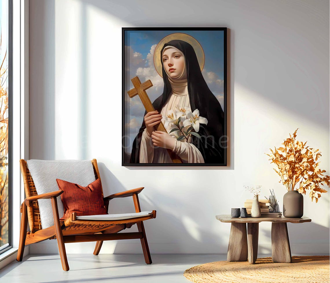 Saint Catherine of Siena Wall Art Print, Catholic Saints Printable ...