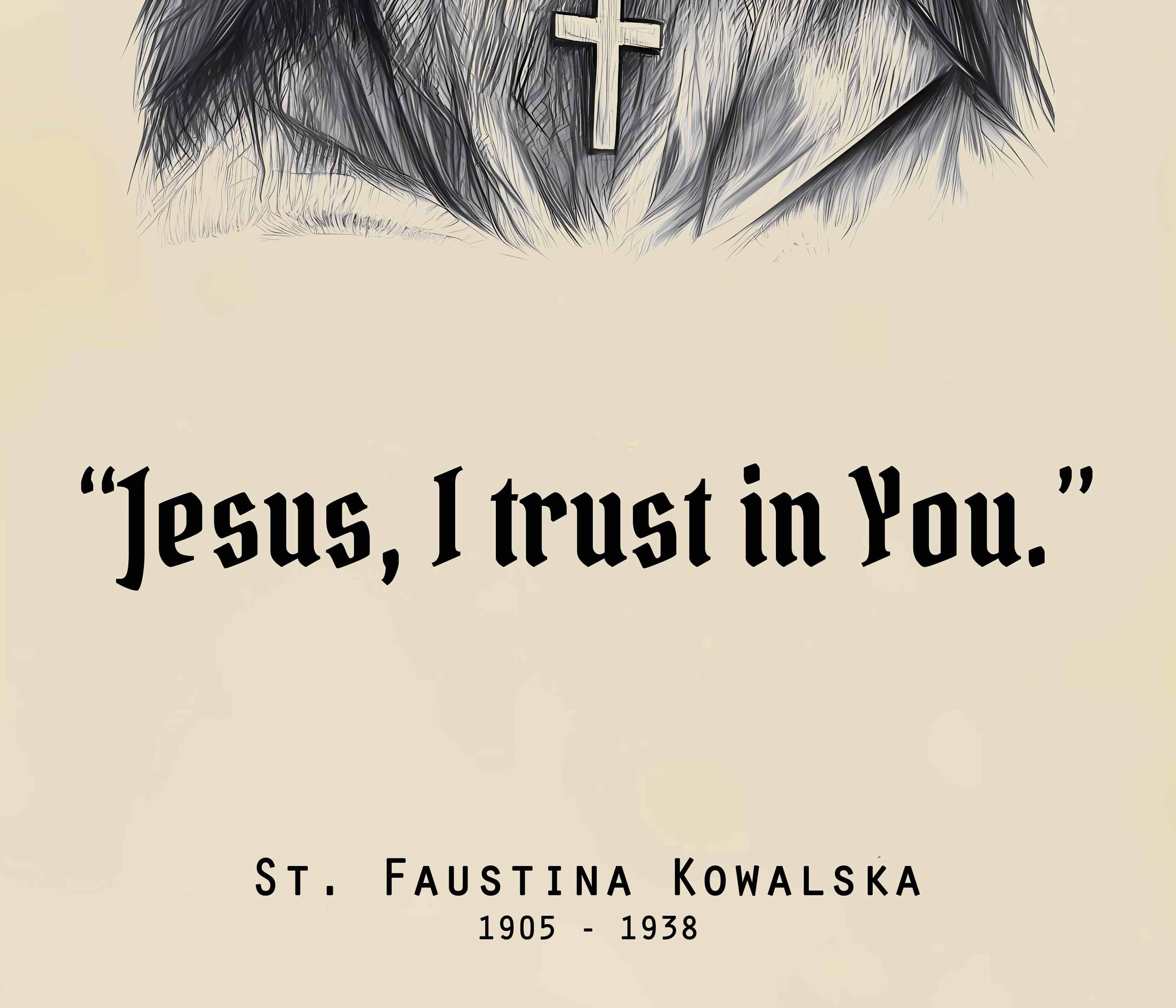 St Faustina Quote Wall Art, Saint Faustina Kowalska Quotes, Saint ...