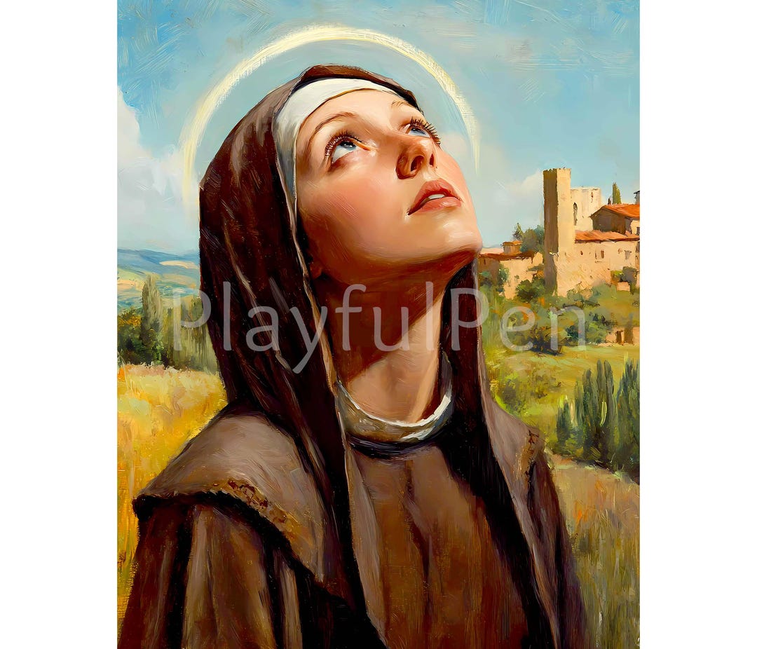 Saint Agnes of Assisi Wall Art, St. Agnes Picture Digital Download ...
